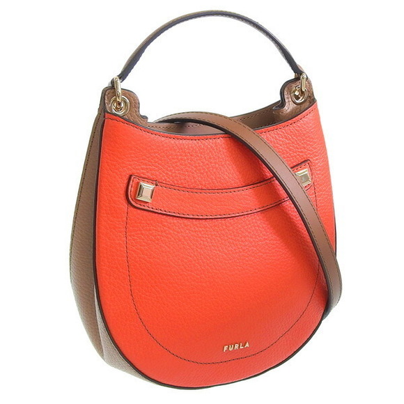 Furla | Bags | Furla Afrodite Mini Crossbody 2way Leather Bag Orange ...